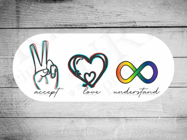 Autism Acceptance Trio Sticker – UpperRoomPrints